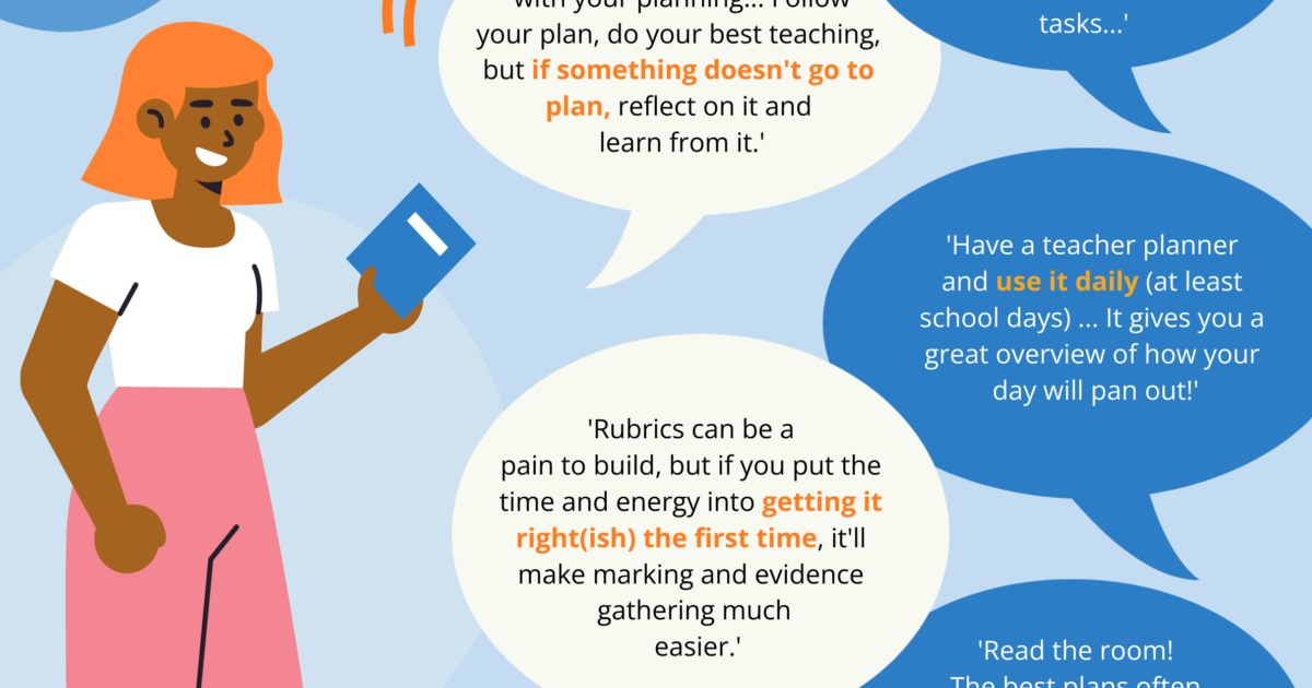 Infographic: From one teacher to another – planning - Teacher Magazine