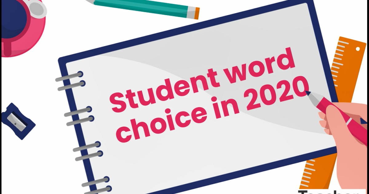 Video infographic: Student word choice in 2020