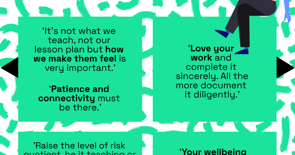 Infographic: From one teacher to another – reflecting and connecting…