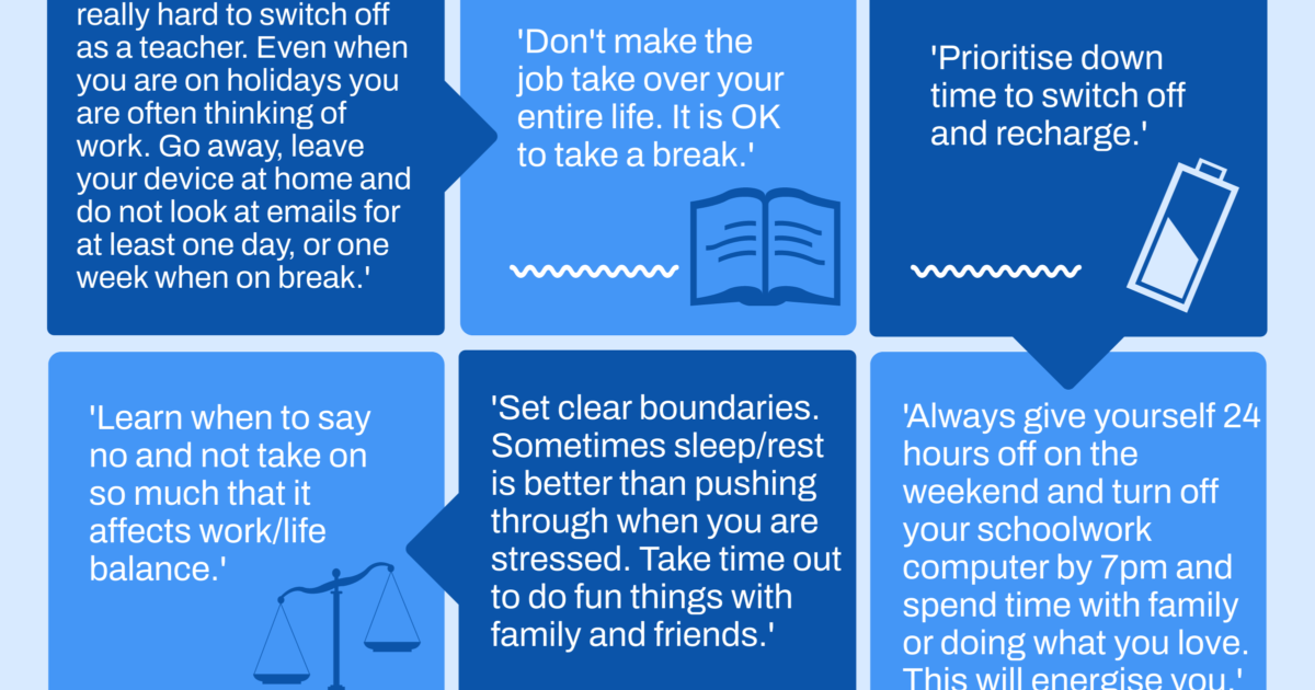Infographic: From one teacher to another – switching off from work